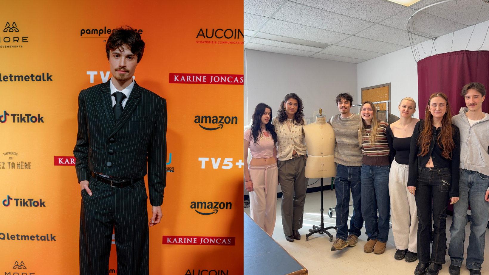 Adam Paradisio porte une tenue réalisée par des étudiants en Design de ...
